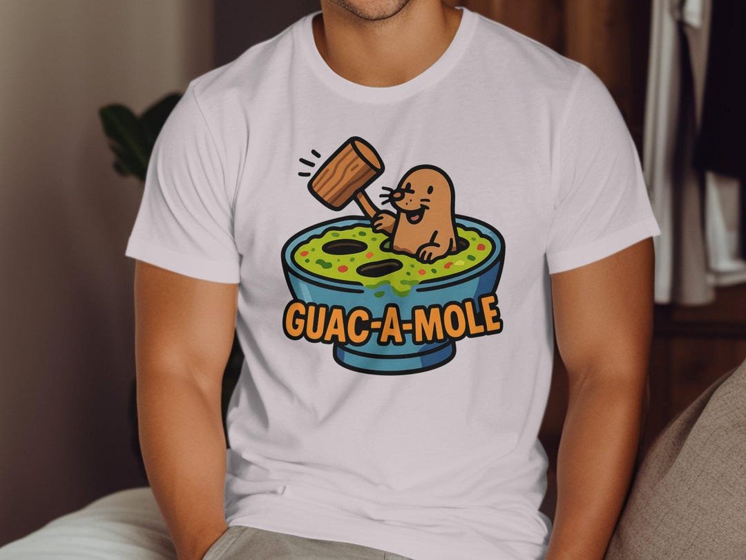Funny Avocado Tshirt, "guac-a-mole", Cute Food Pun Hoodie, Quirky Whack ...