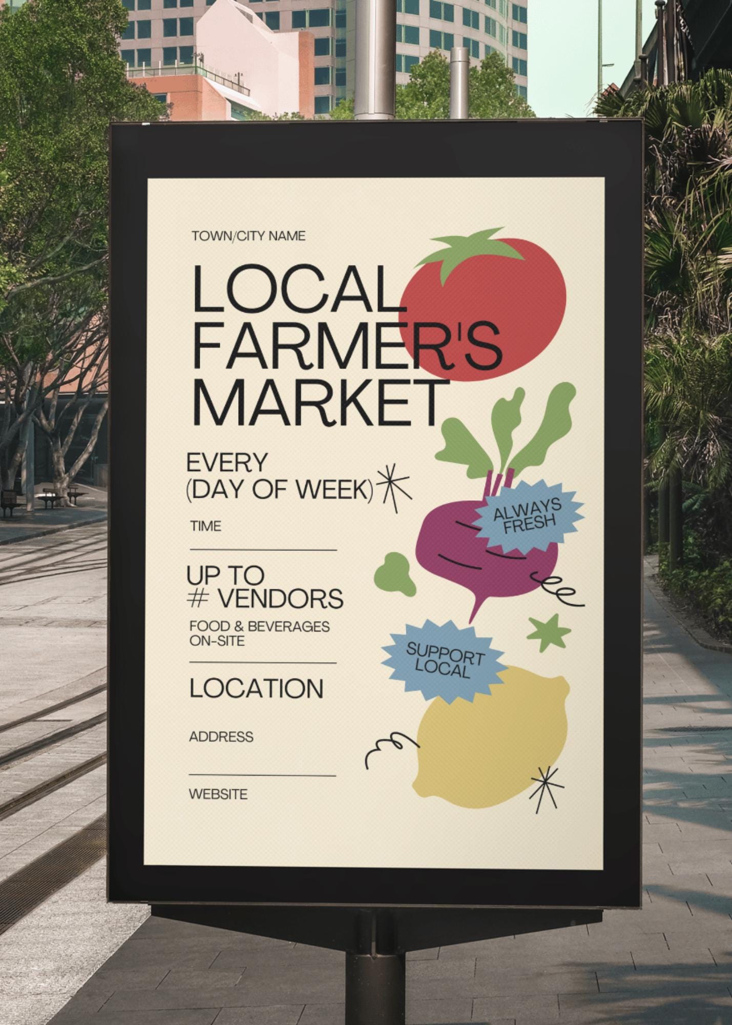 Farmer's Market Flyer Template - Etsy
