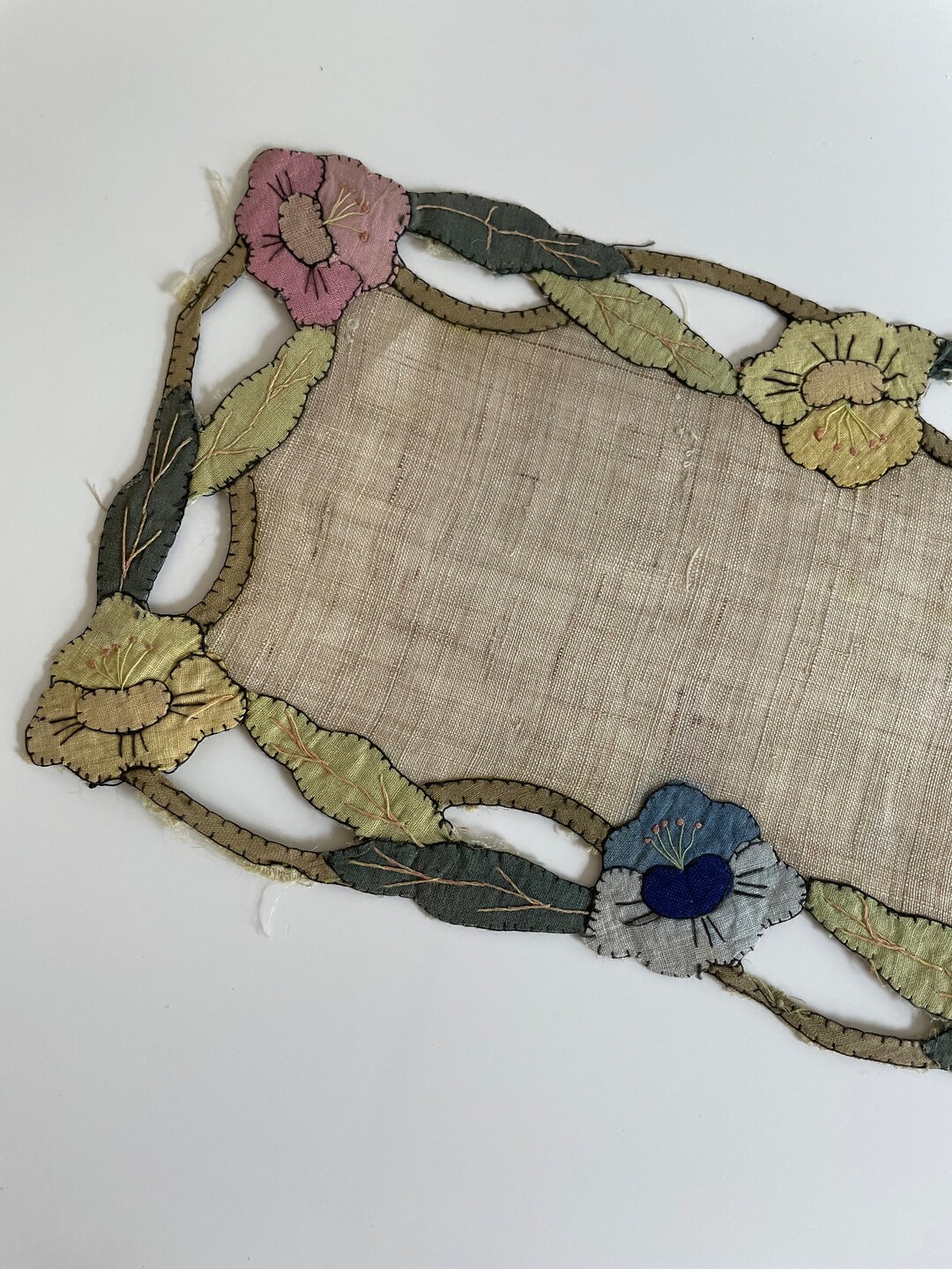 Rectangle Embroidered Arts & Crafts Cotton Doily Bright - Etsy