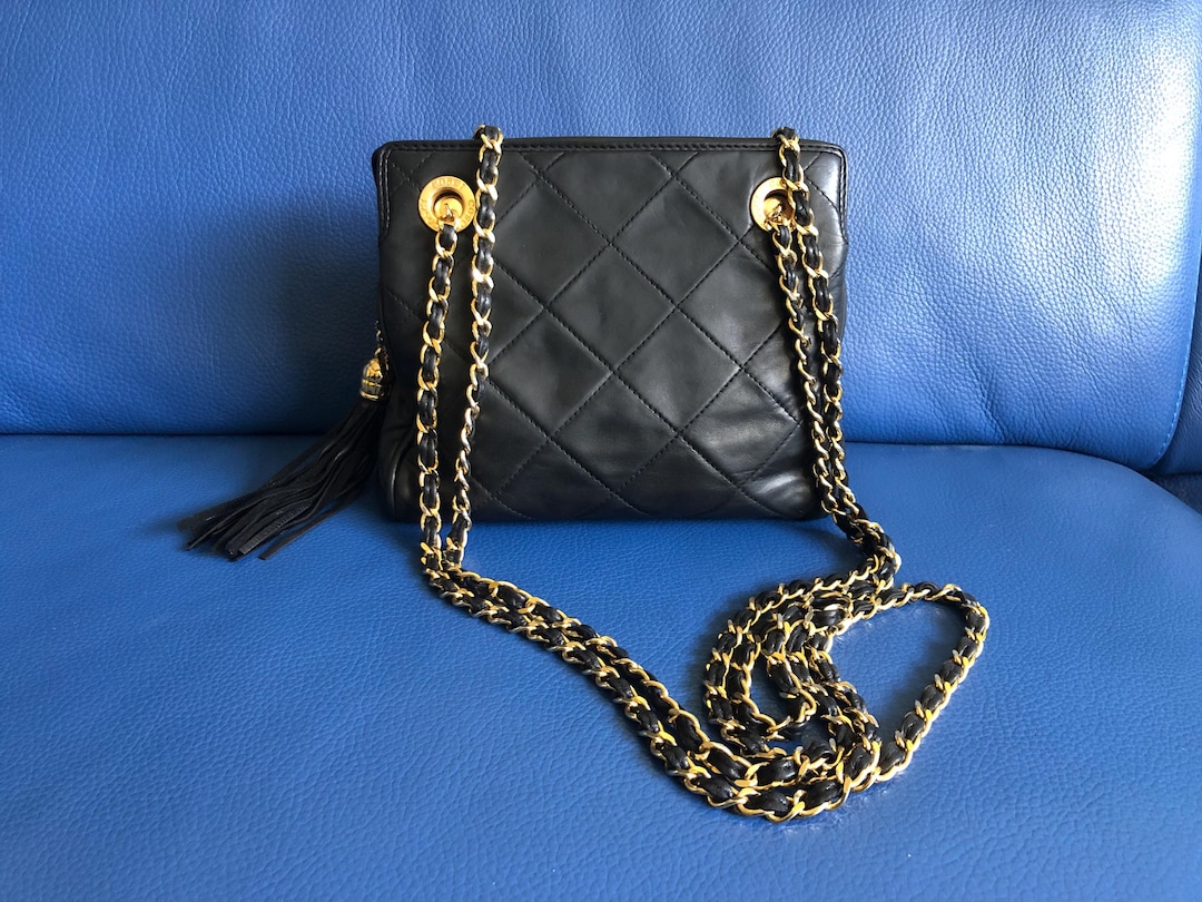 Vintage Shoulder Bag in Black Leather - COSCI - Etsy