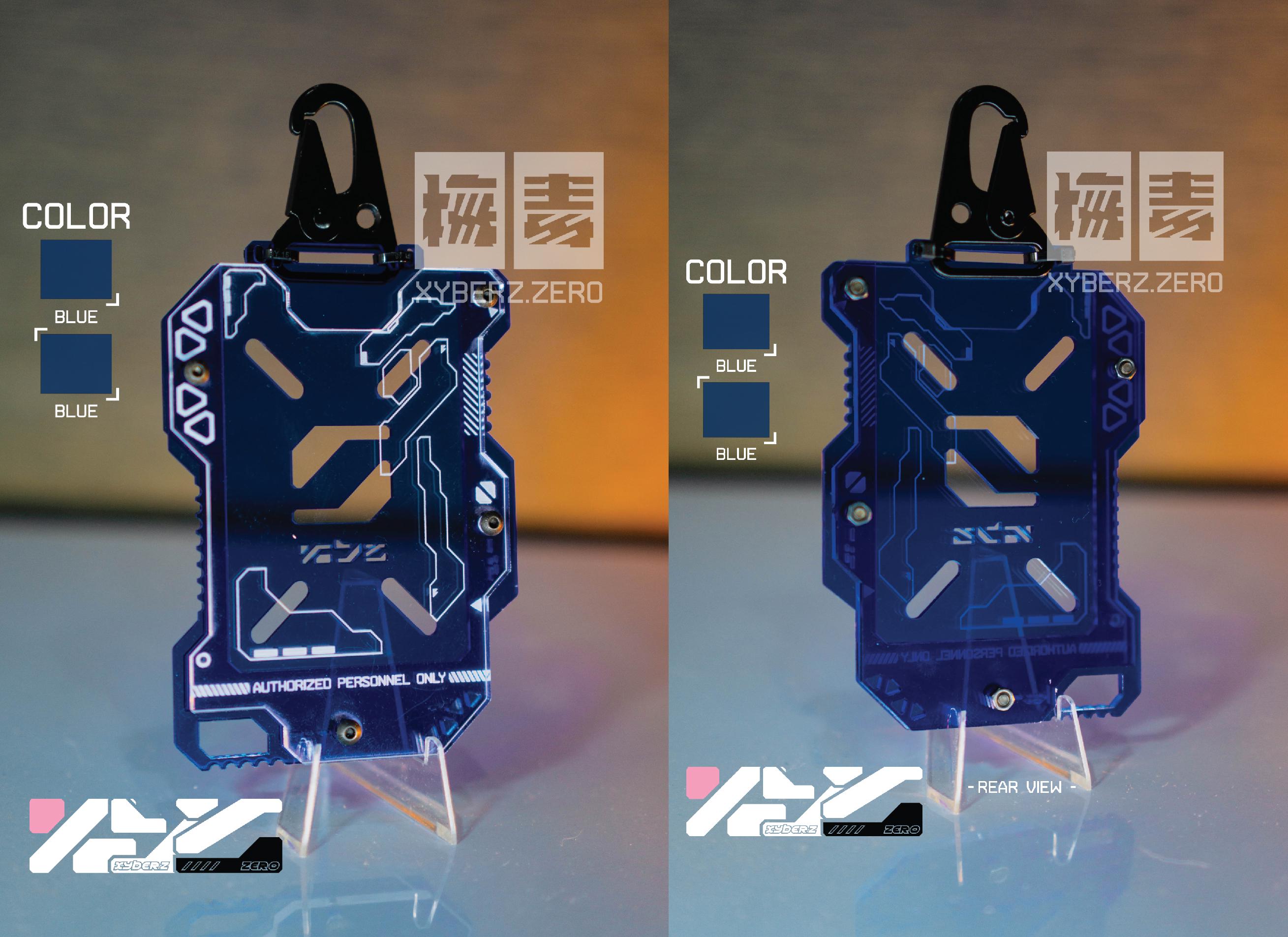 Cyberpunk ID Card Holder V1, Style Futuristic Case Slot, Neon Green ...