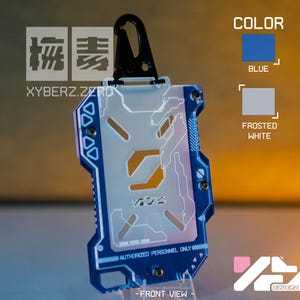 Cyberpunk ID Card Holder V1, Style Futuristic Case Slot, Neon Green ...