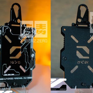 Cyberpunk ID Card Holder V1, Style Futuristic Case Slot, Neon Green ...