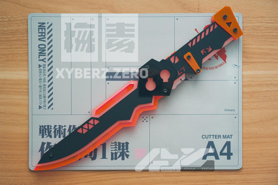 PROGRESIVE KNIFE EV-01 Cyberpunk Ver. Evangelion Inspired Futuristic ...