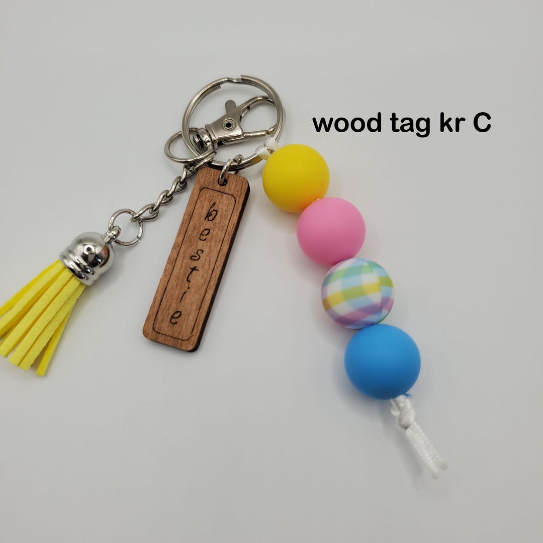 Wood Tag Key Rings, Key Holder for Mom, Cute Affordable Gift - Etsy