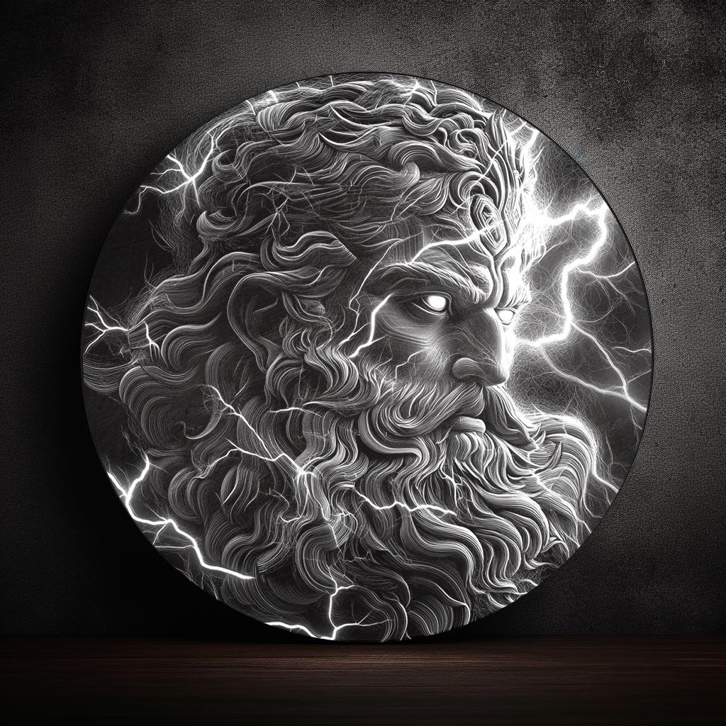 Zeus Lightning Thunder God Lord 3D Illusion Laser File PNG Slate ...