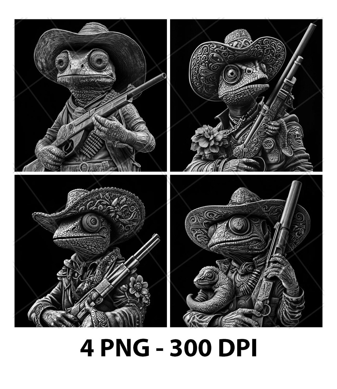 Cowboy Lizard Laser Engraving Files Cowboy Lizard Slate Engrave PNG ...