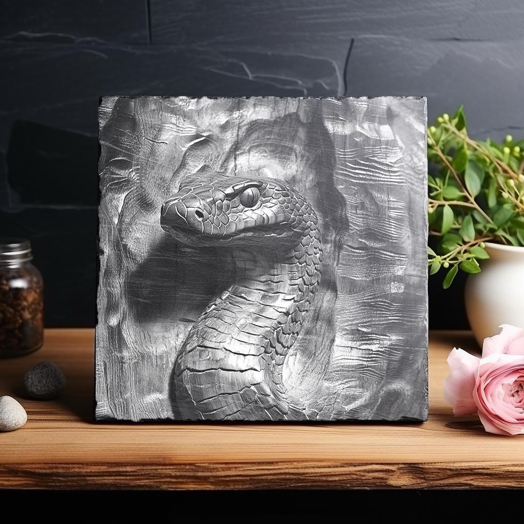 Cobra Anaconda Viper Snake 3D Illusion Laser File PNG Slate Engrave ...