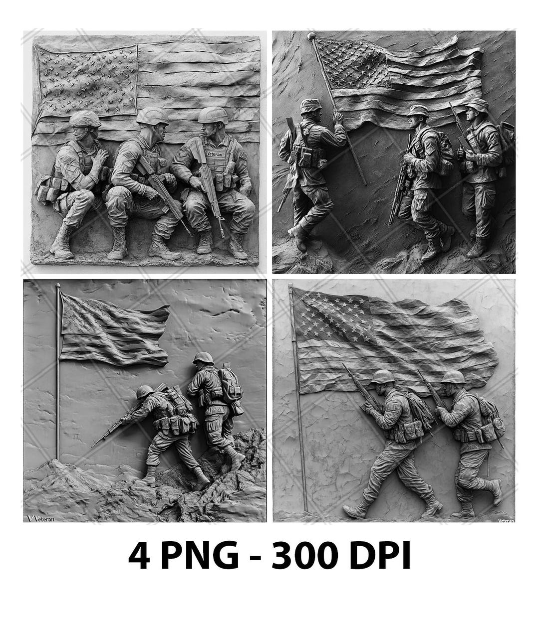 Veterans Day USA US Army Soldiers 3D Illusion Laser File PNG Slate ...