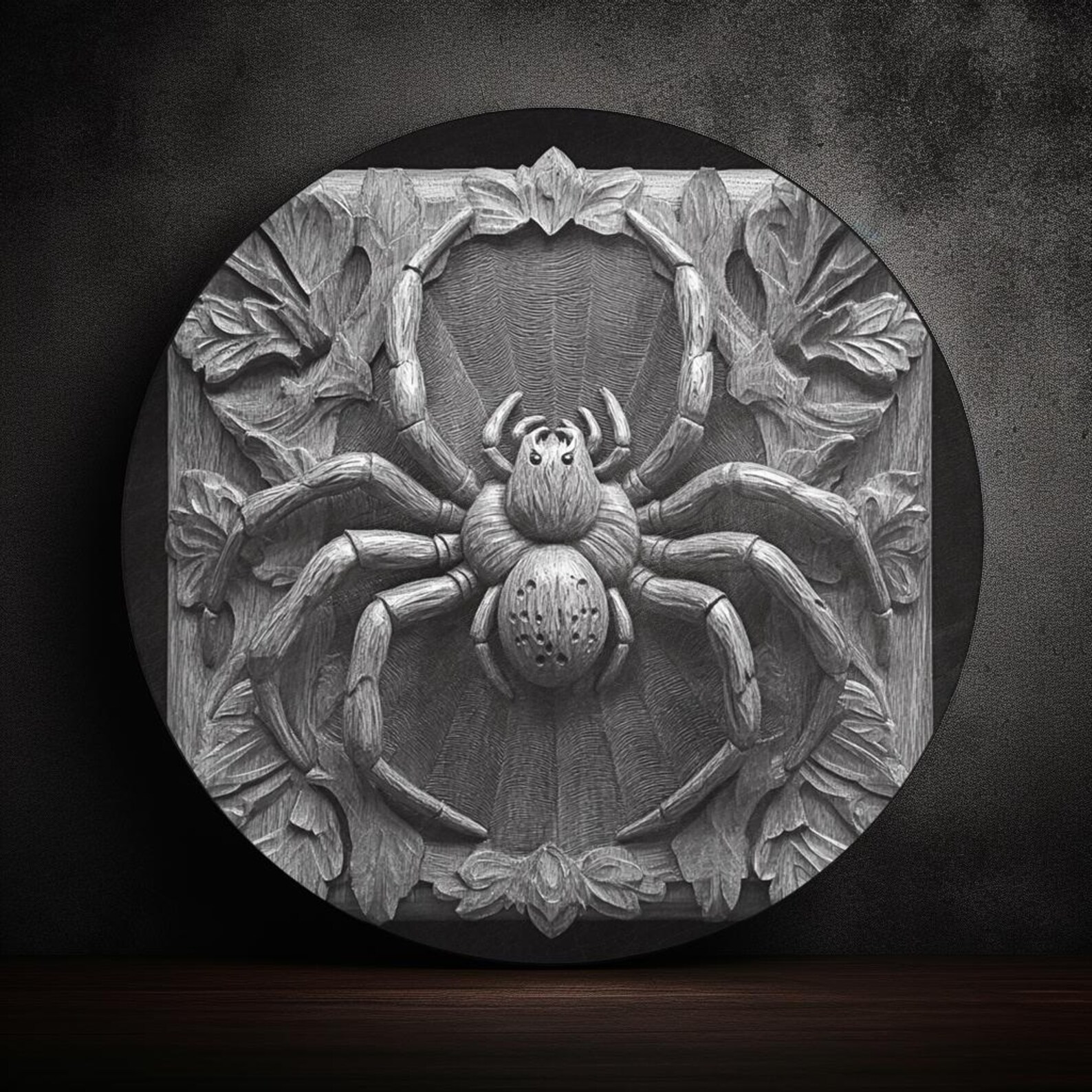 Tarantula Spider Web Spider 3D Illusion Laser File PNG Slate Engrave ...
