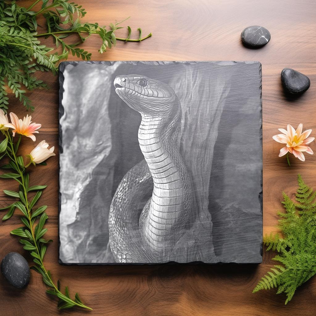 Cobra Anaconda Viper Snake 3D Illusion Laser File PNG Slate Engrave ...