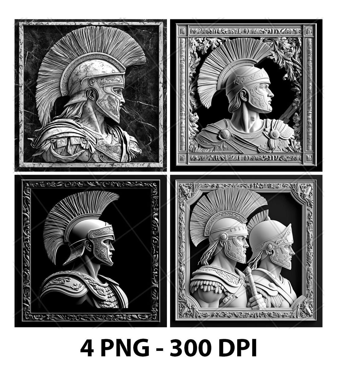 Spartan Roman Soldier Gladiator 3D Illusion Laser File PNG Slate ...