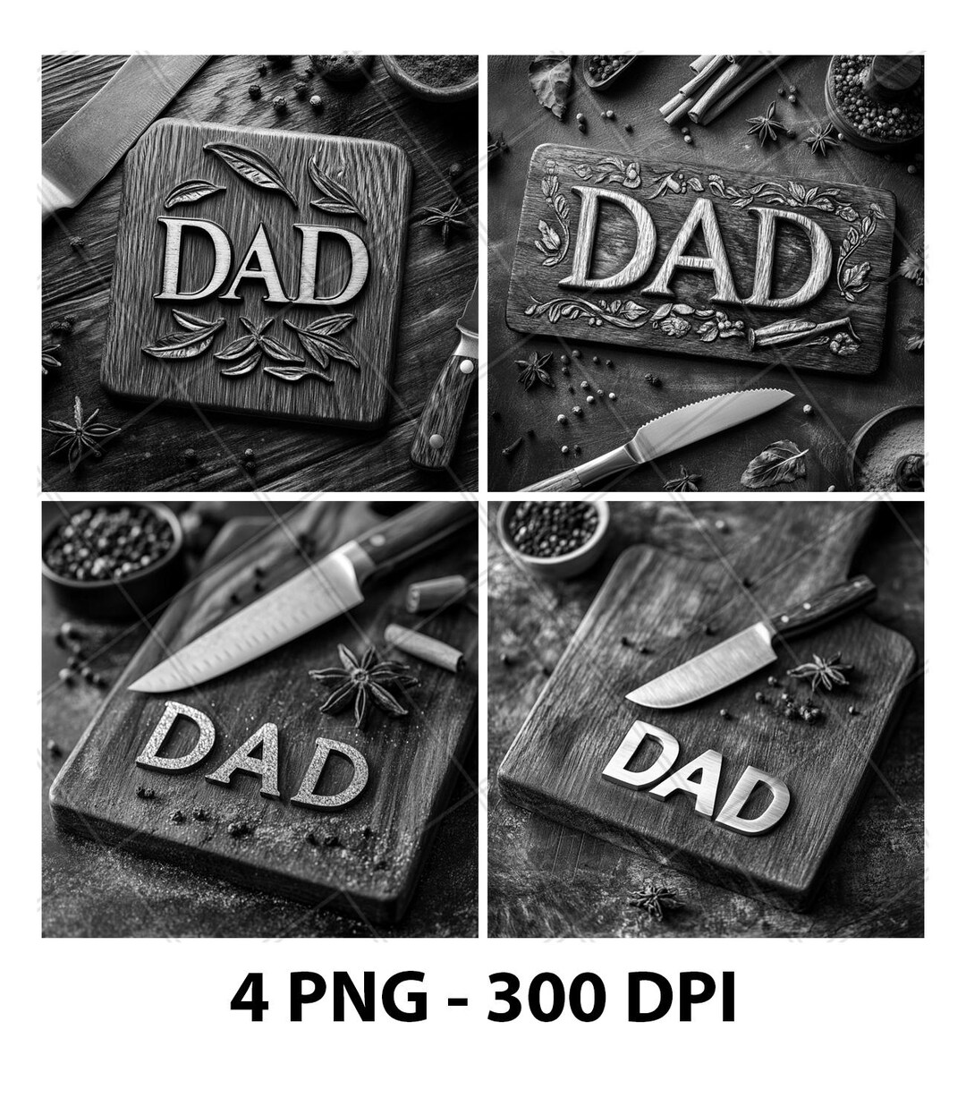 Dad Happy Fathers Day Design Papa Daddy 3D Illusion Laser File PNG ...