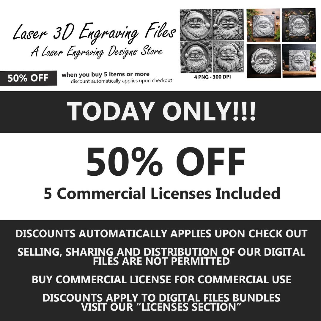5 Commercial Licenses for 5 Design Bundles 50% OFF TODAY ONLY - Etsy