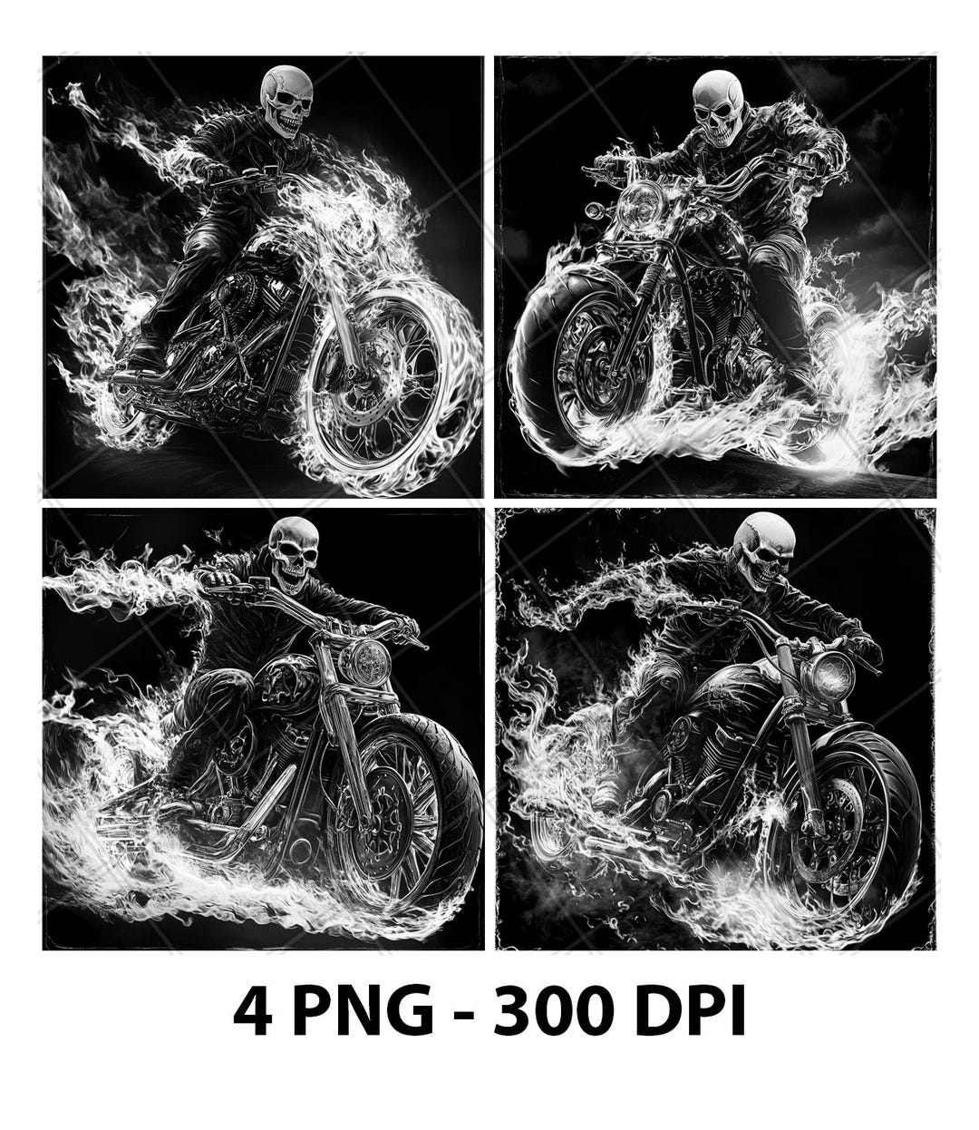 Motorcycle Ghost Big Biker Rider 3D Illusion Laser File PNG Slate ...