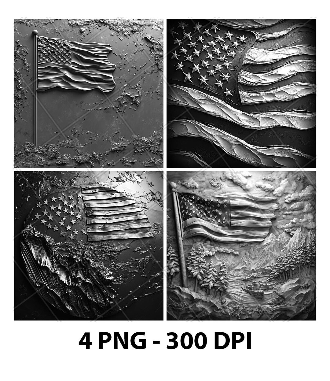 USA US Flag Veterans Day Laser Engraving Slate Design PNG File 3D 2026 ...