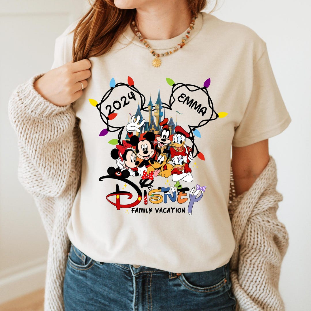Personalized Christmas Disney Family Vacation Shirt, Disney Family Trip ...