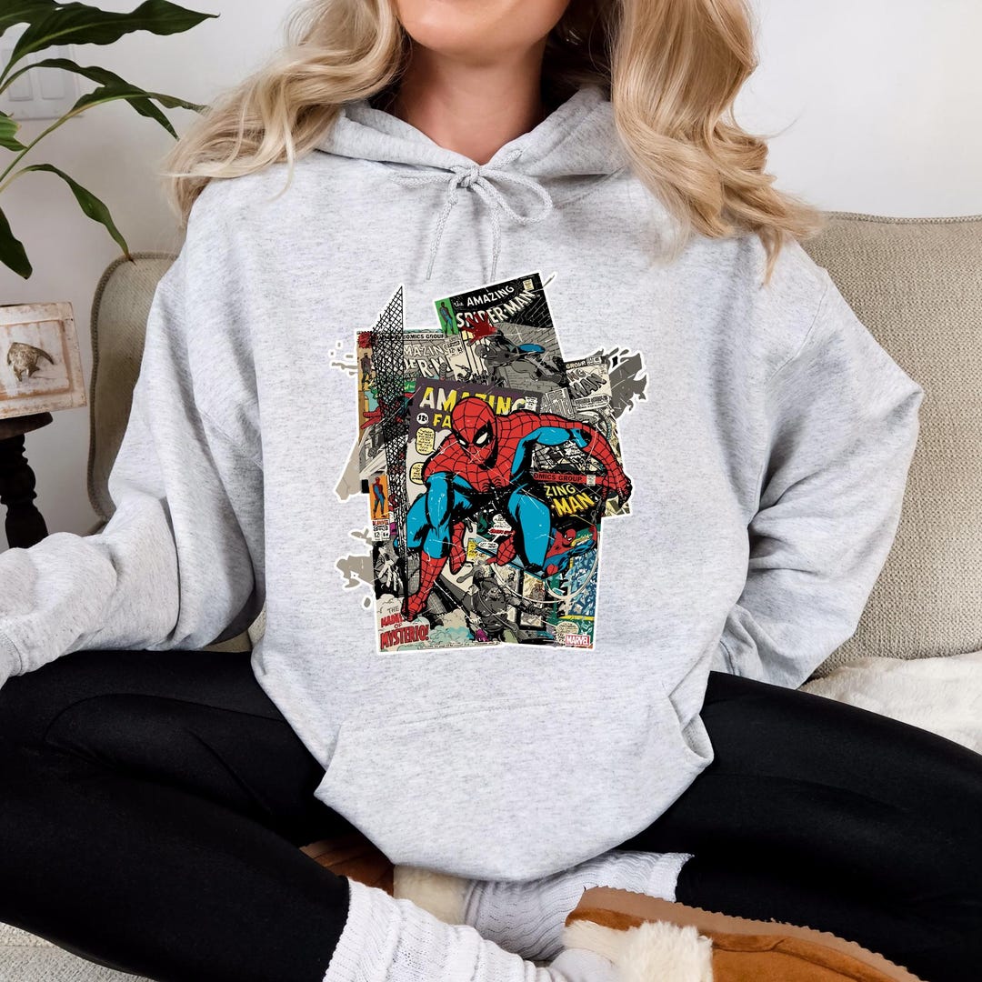 Retro Spiderman Sweatshirt, Spider Sweatshirt, Superhero Hoodie, Spider ...