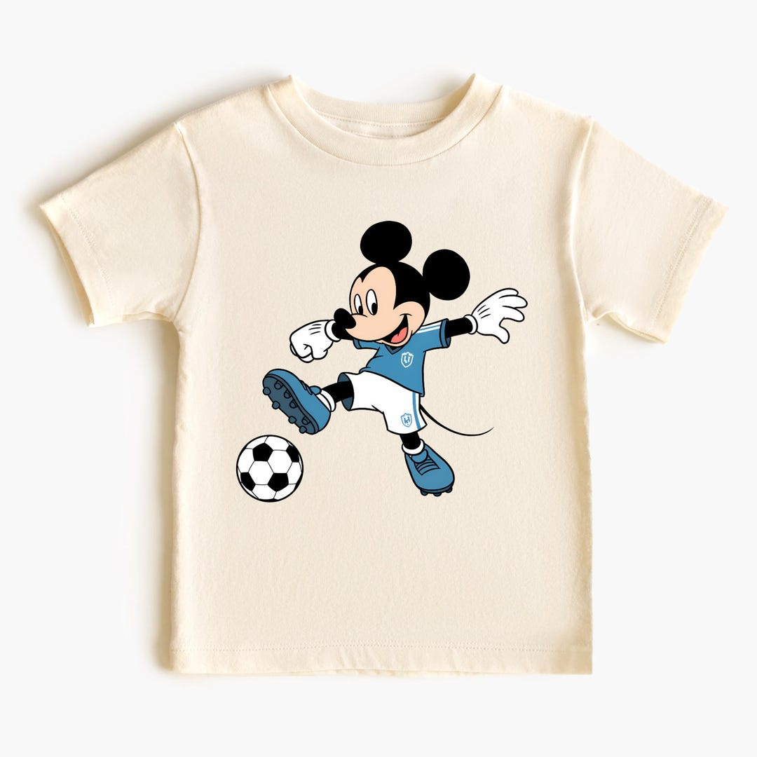 Mickey Soccer Shirt, Cute Mickey Playing Soccer Tee, Youth Soccer Shirt ...