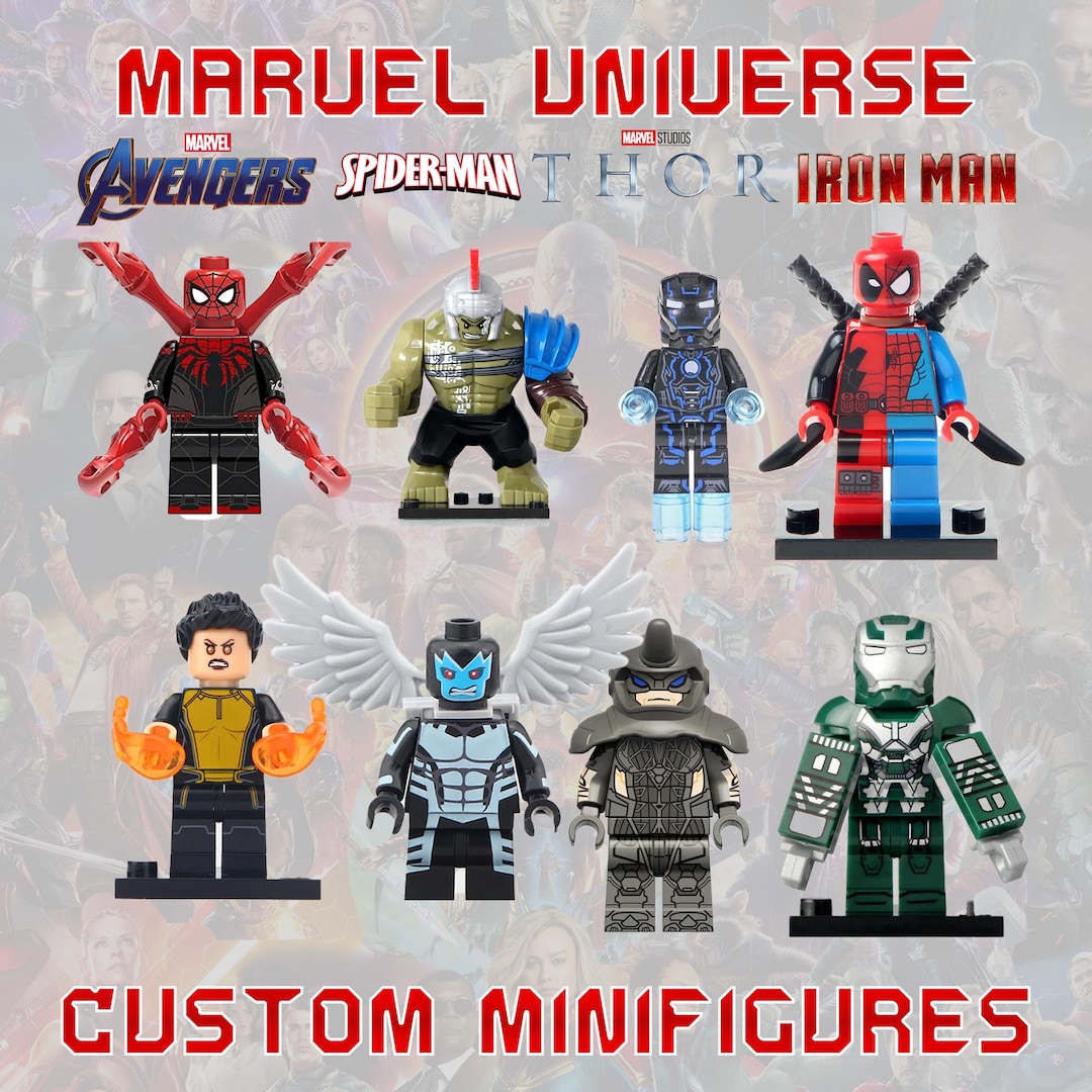 Marvel Universe Custom Minifigure | Avengers Spiderman Deadpool X-men ...