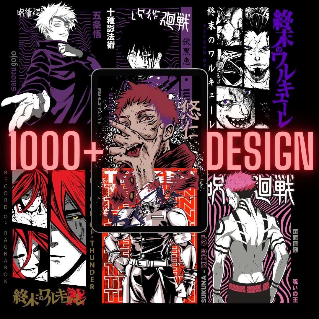 1000+ Anime Design Bundle Png {300 Dpi & EPS/AI/PDF} - Etsy