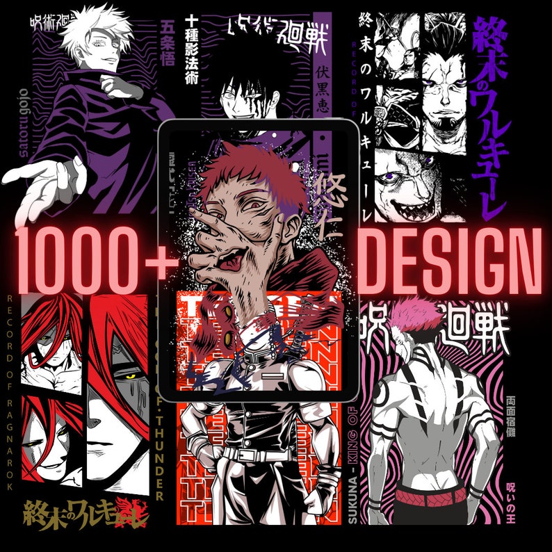 1000+ Anime Design Bundle Png {300 Dpi & EPS/AI/PDF} - Etsy