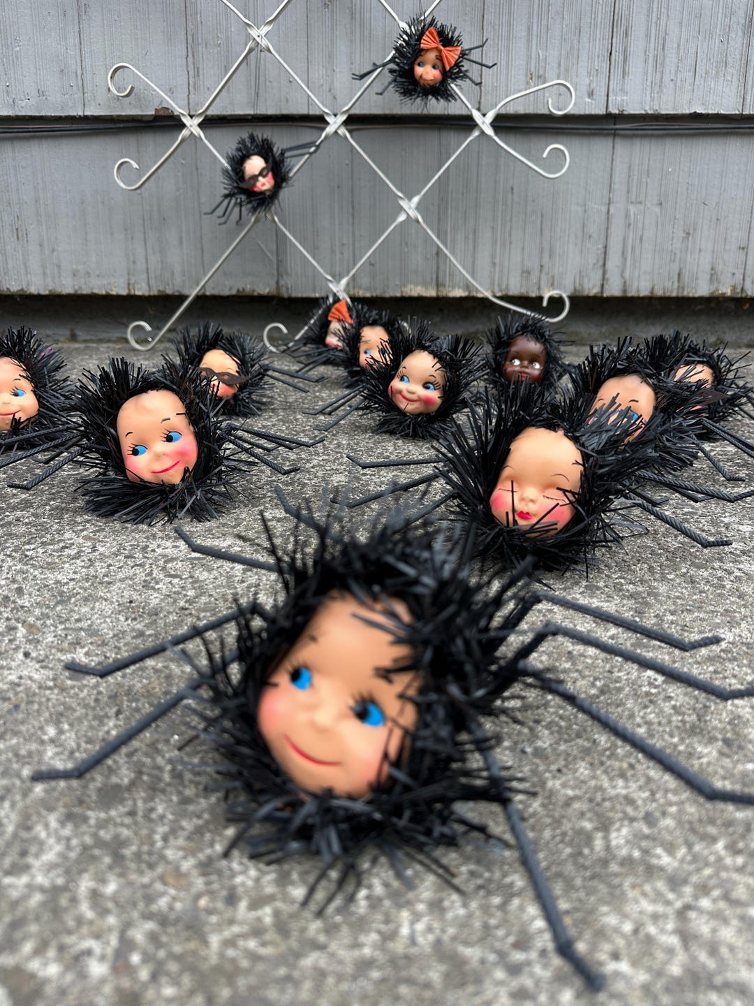 Vintage Style Halloween Spiders With Doll Face, Decoration, ONE - Etsy
