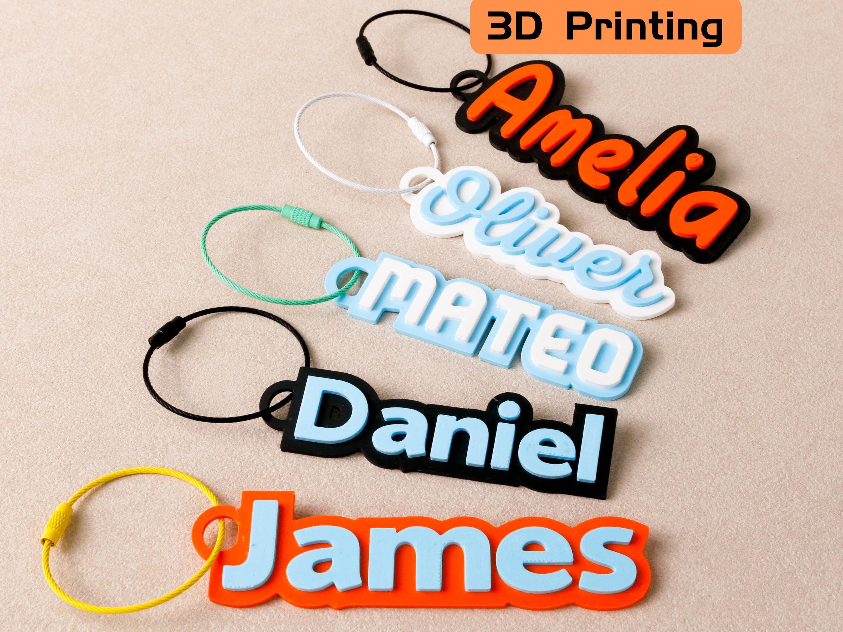 Personalized 3D Printed Name Tags | Luggage Tags | Name Tags | Backpack ...