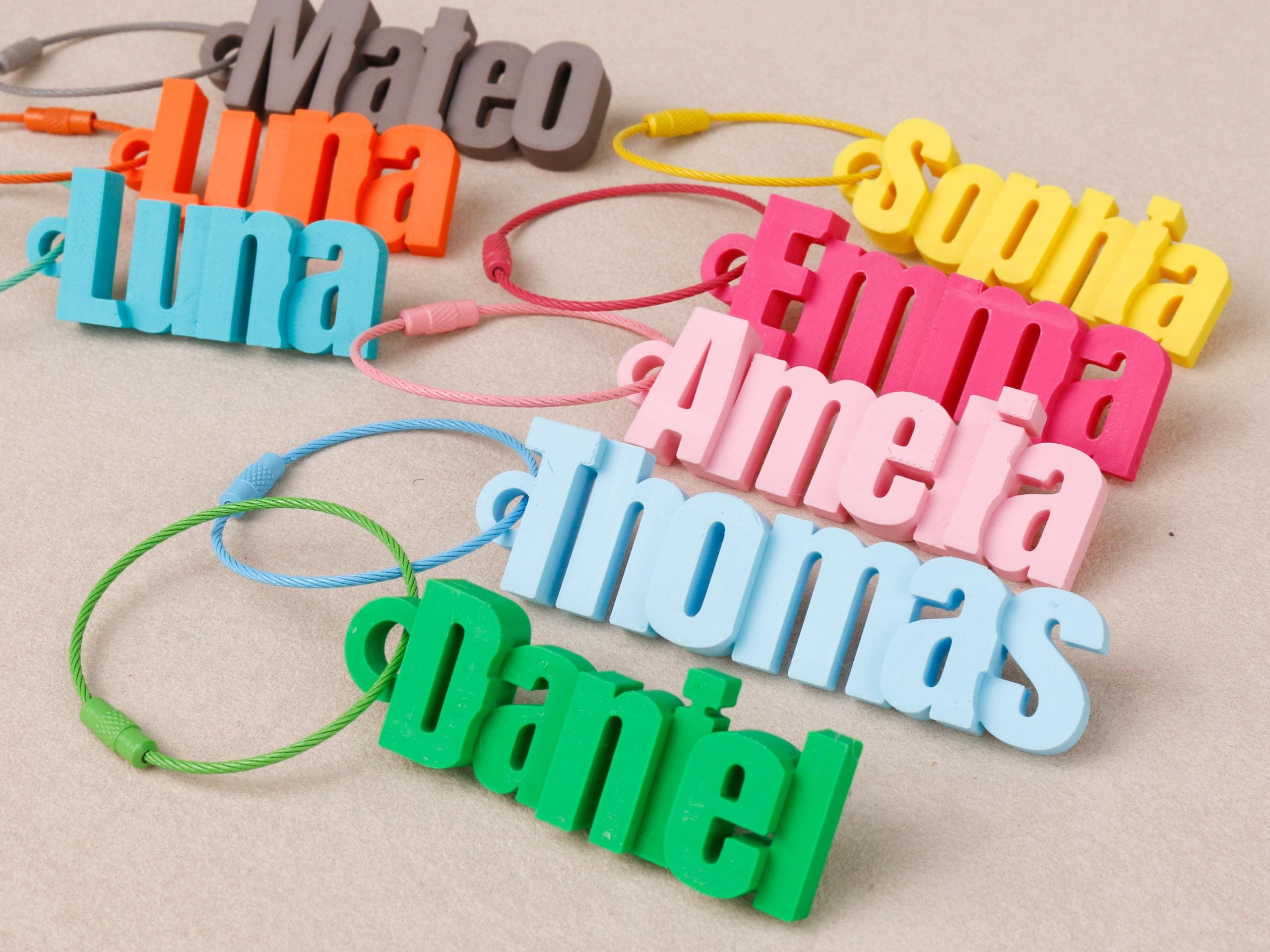 Personalized Name 3D Printed Keychains: Custom Letter Keychain,party ...