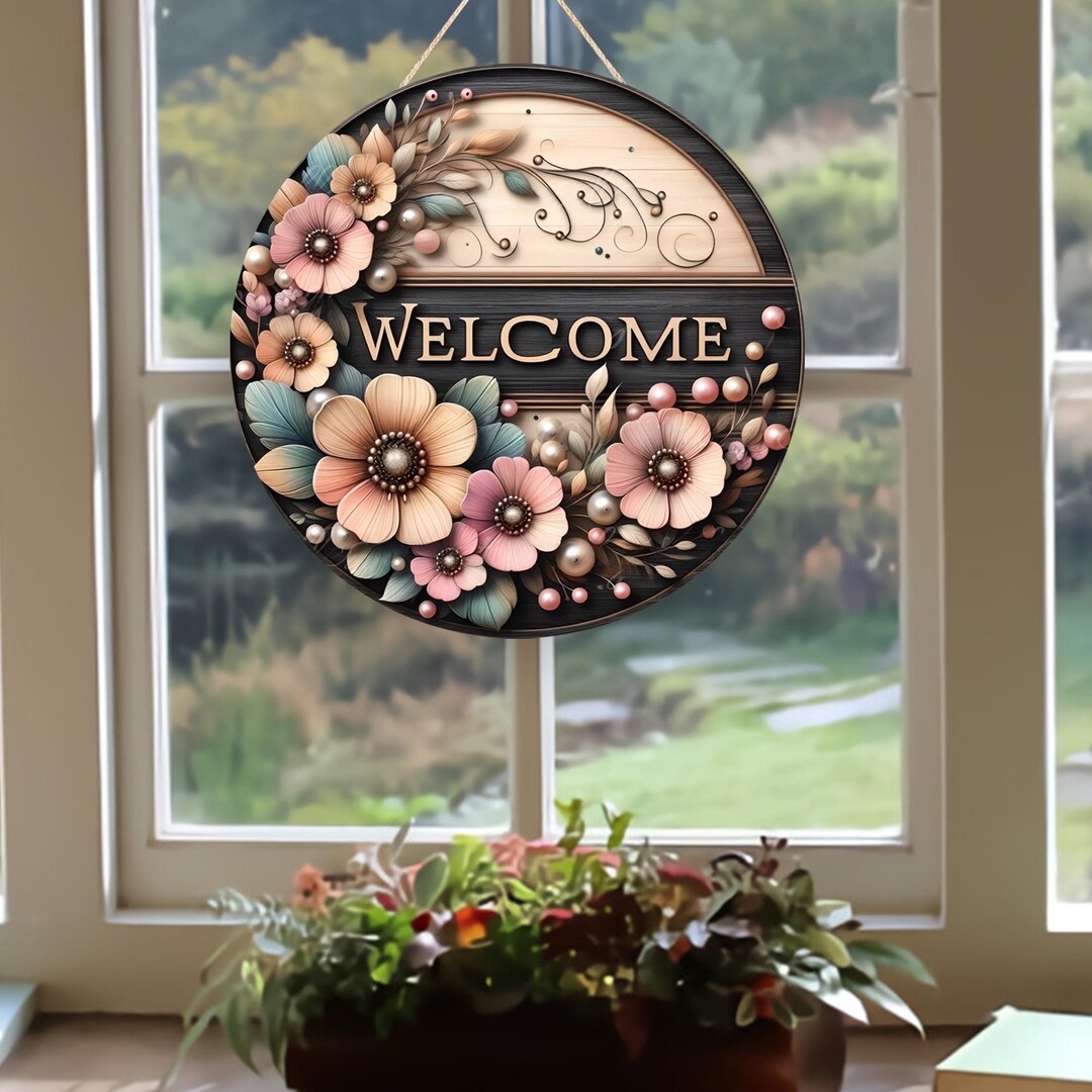 Family Name Door Hanger Welcome Customize Door Decor Personalized ...
