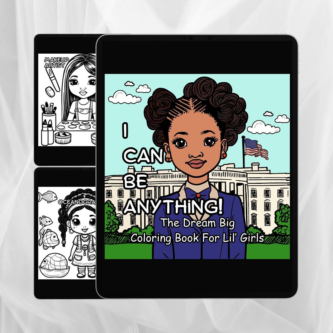 I Can Be Anything PDF | Dream Big Coloring Book for Girls | 50 Careers ...