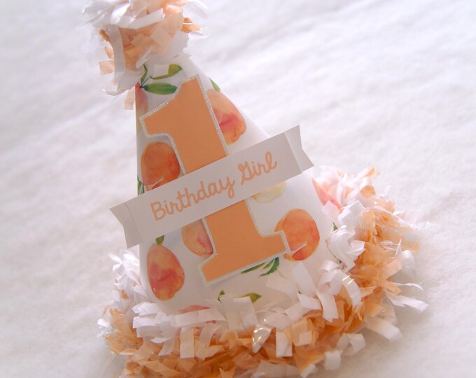 One Sweet Peach Party Hat - Just Peachy Party, Sweet as a Peach ...