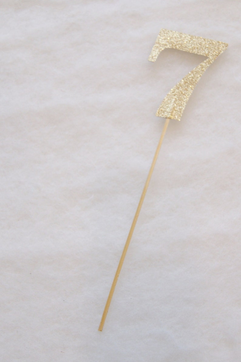 Gold Glitter Birthday Cake Topper - Available in Any Number! - Etsy