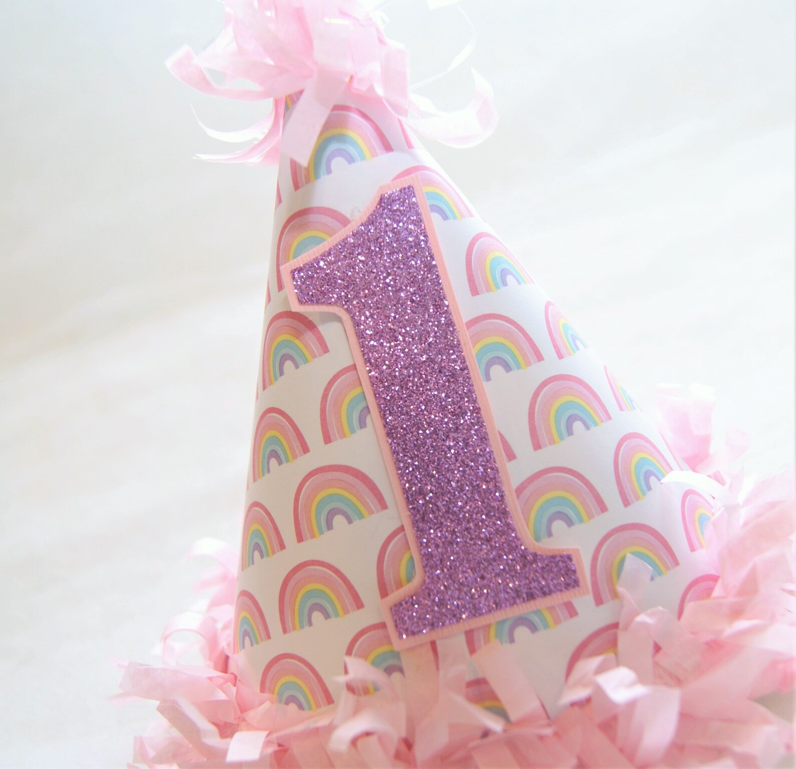 Pastel Rainbow Party Hat - Rainbow Birthday Birthday - Etsy