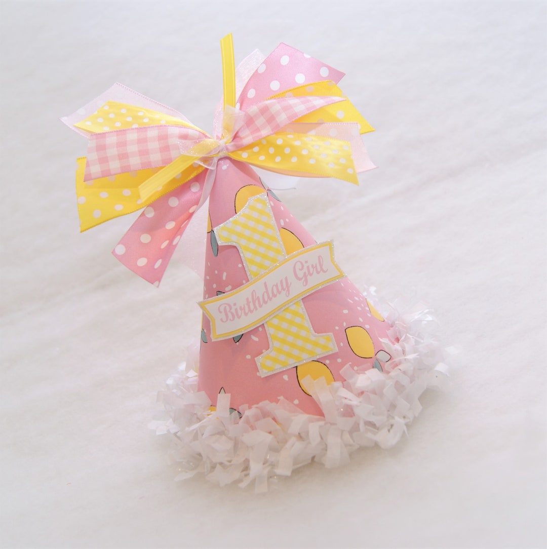 Pink Lemonade Party Hat - Lemonade Stand Birthday Party, Pink Lemonade ...