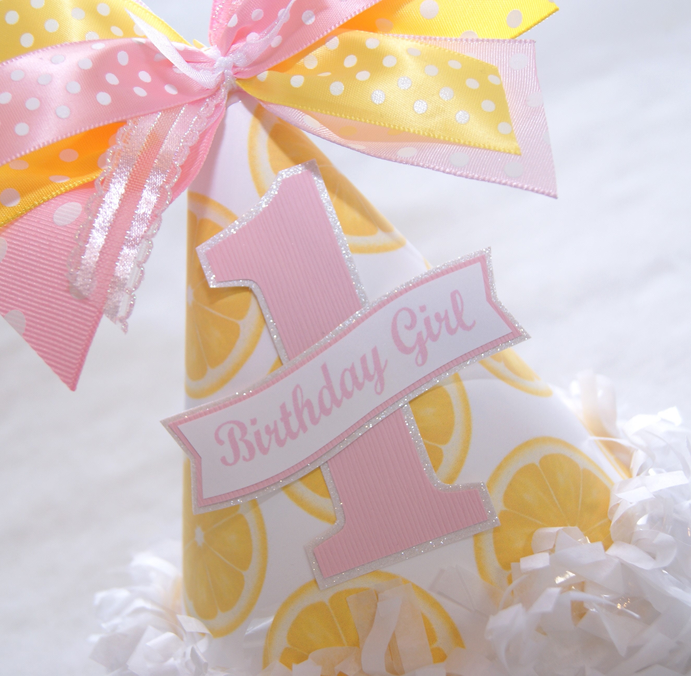 NEW Pink Lemonade Party Hat - Lemonade Stand Birthday Party, Pink ...