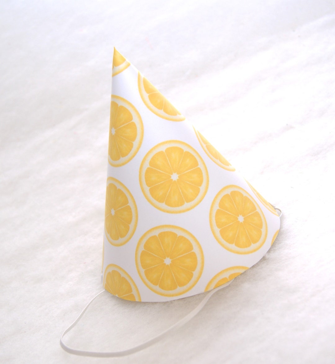 NEW Lemons Simple Party Hat - Pink Lemonade Birthday Party - Etsy
