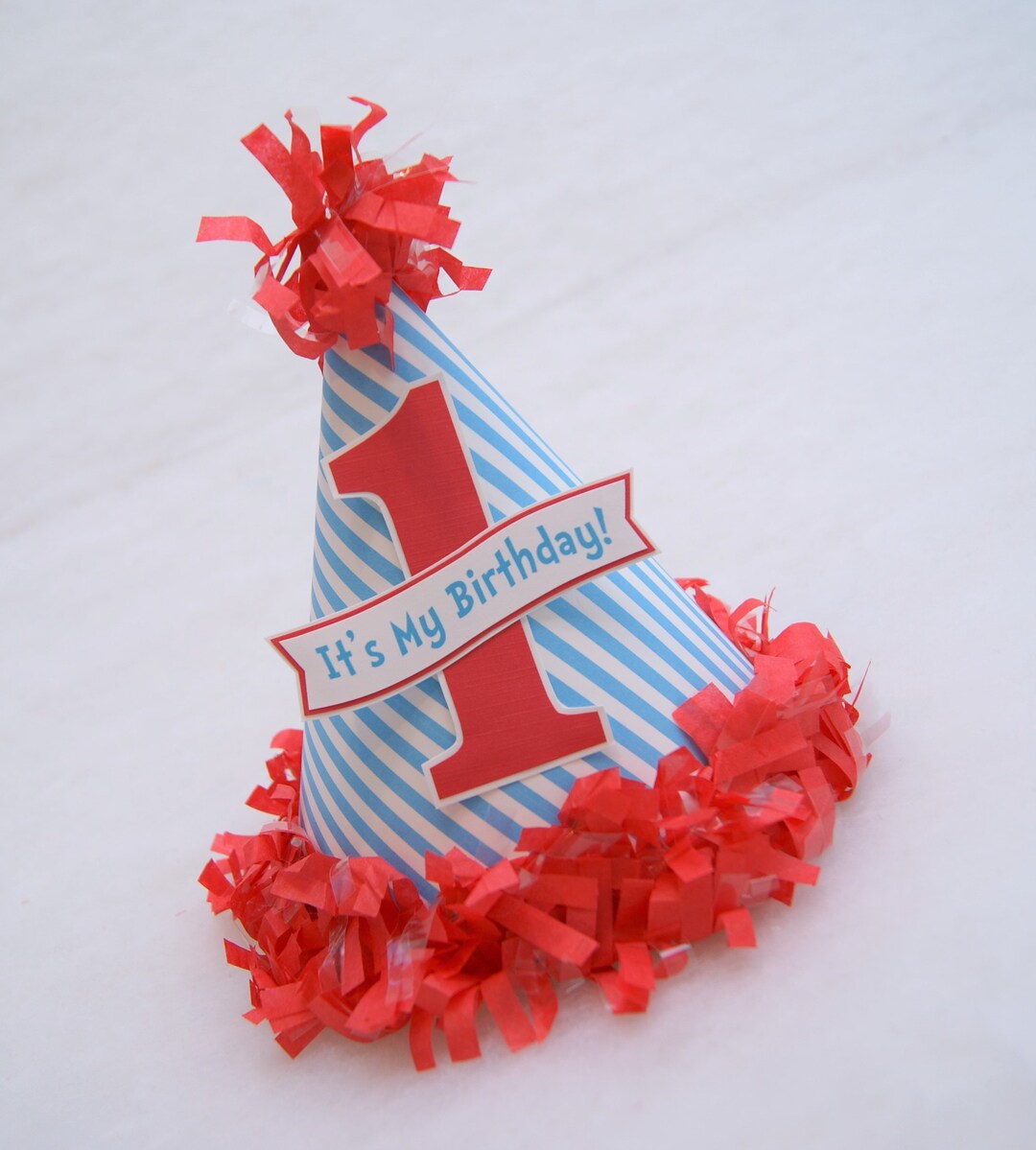 Turquoise and Red Birthday Party Hat - Etsy