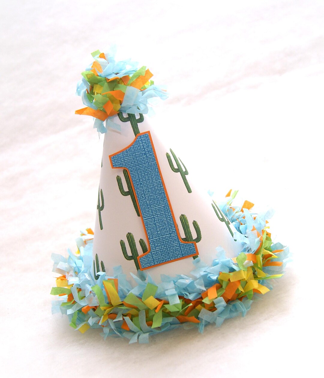 Fiesta Cactus Party Hat - First Fiesta Party, Cactus Birthday, Prickly ...