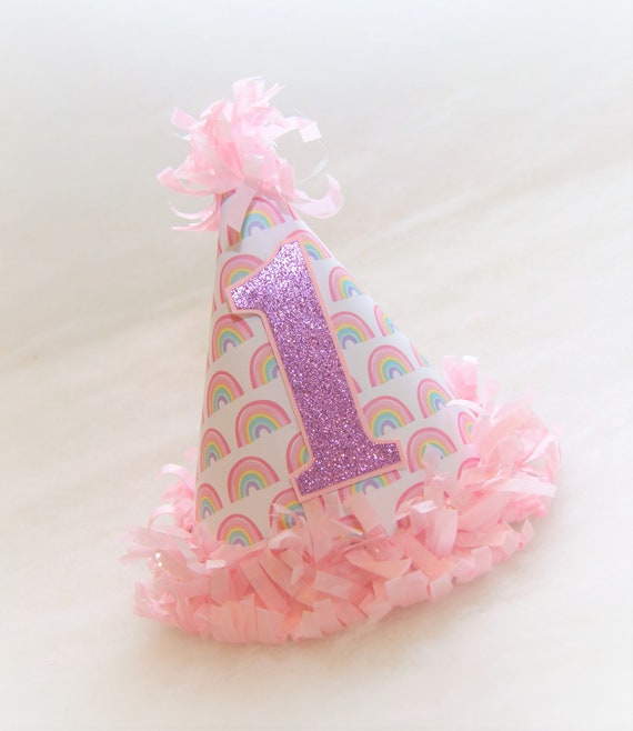 Pastel Rainbow Party Hat Rainbow Birthday Birthday | Etsy