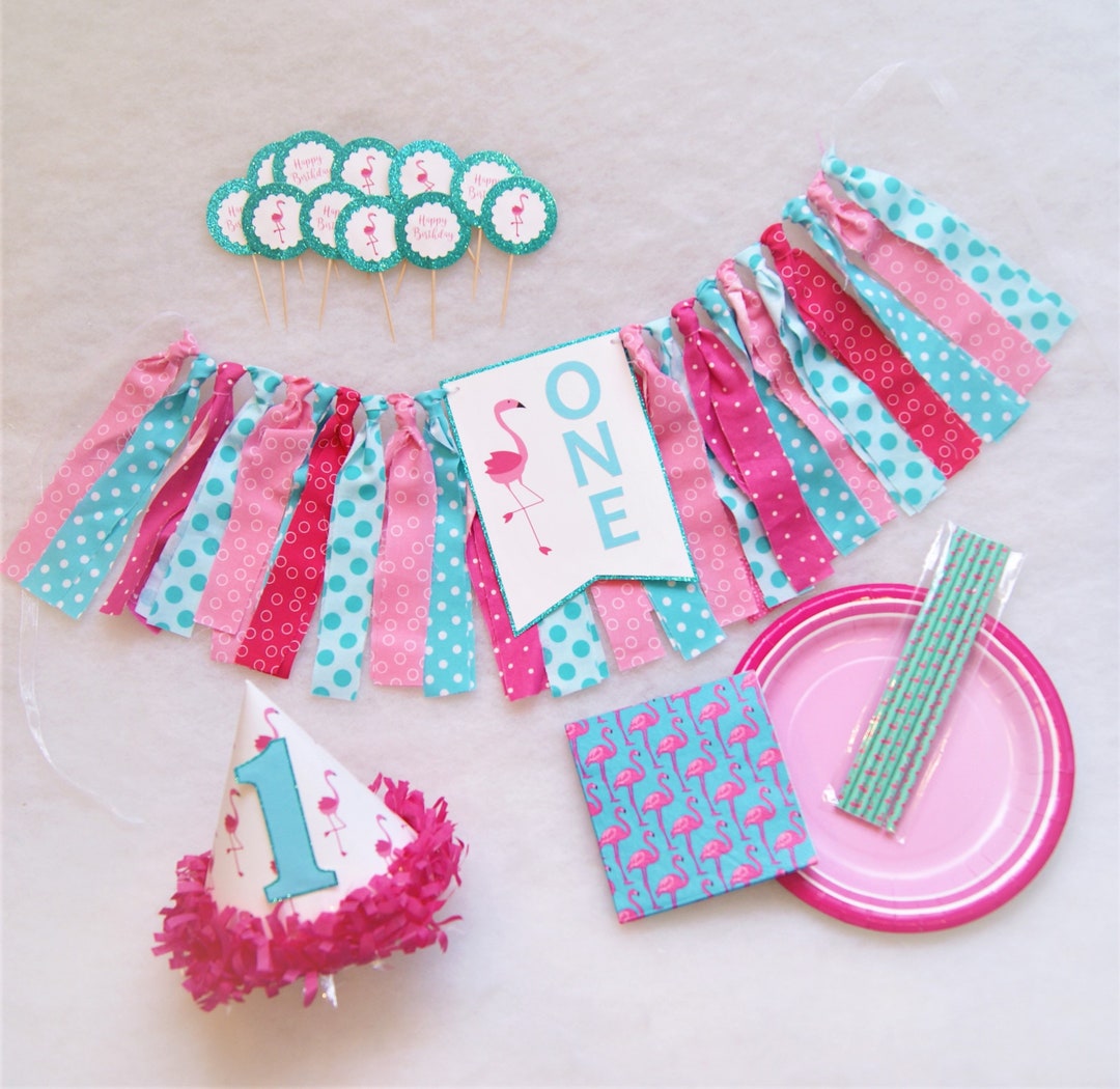 SAMPLE SALE - Flamingo Party Set - Flamingo First Birthday Party, Lets ...