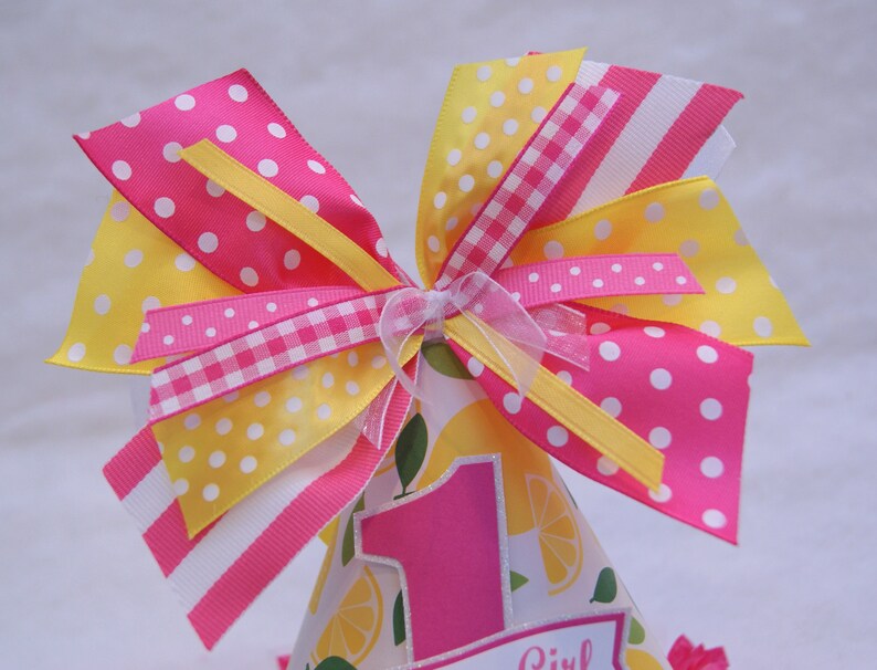 Hot Pink Lemonade Party Hat - Lemonade Stand Birthday Party, Pink ...