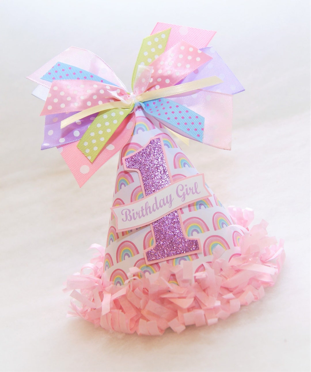 Pastel Rainbow Party Hat Rainbow Birthday Birthday - Etsy