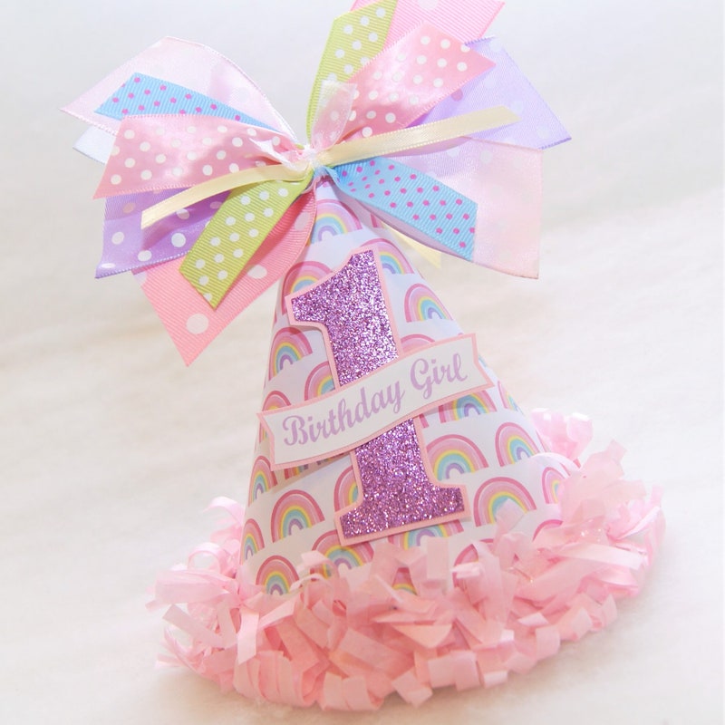 Rainbow Party Hat - Etsy