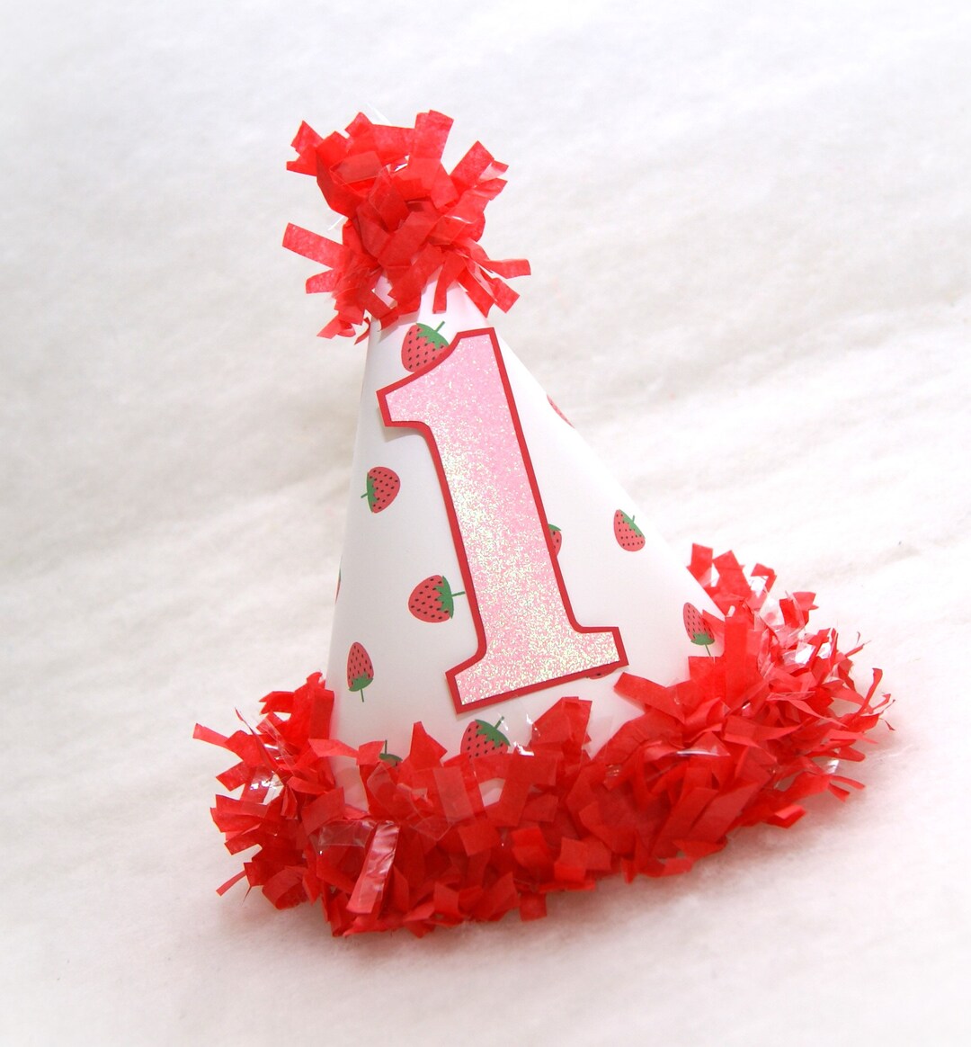 Strawberries Birthday Party Hat - Berry 1st, Sweet One, Berry Sweet ...
