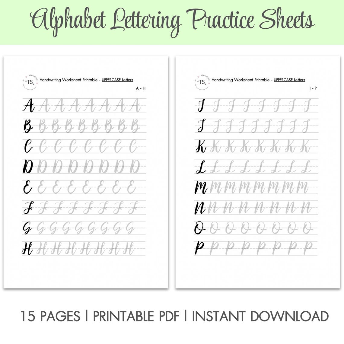 Neat Handwriting Sheet Practice Guide, Back to School, ABC Letter ...