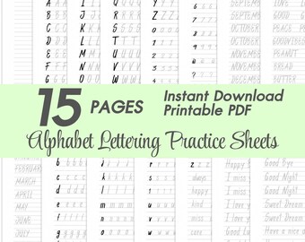 Neat Handwriting Sheet Practice Guide, Back to School, ABC Letter ...