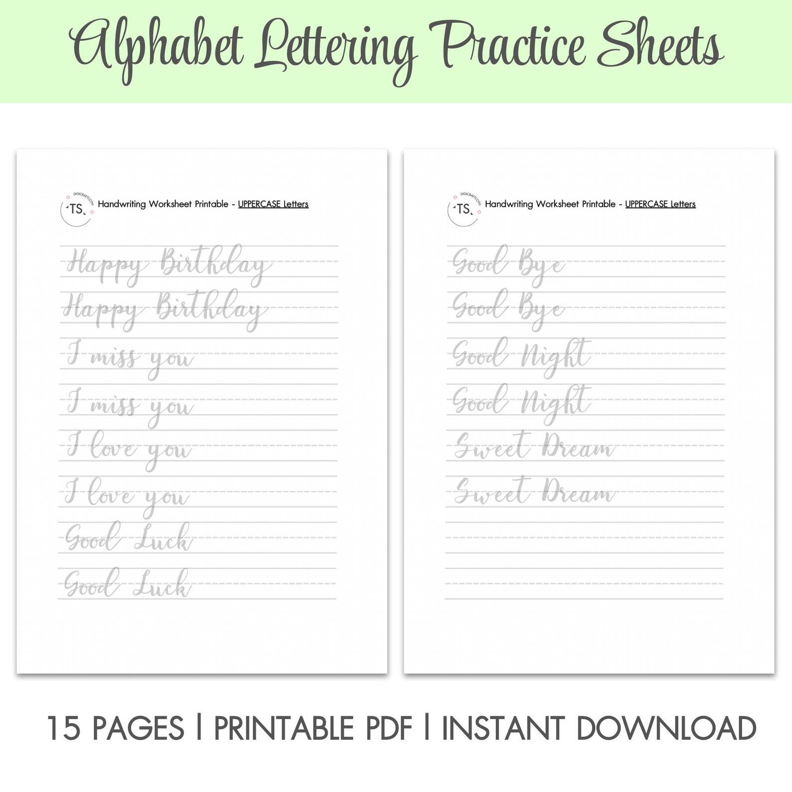 Neat Handwriting Sheet Practice Guide, Back to School, ABC Letter ...