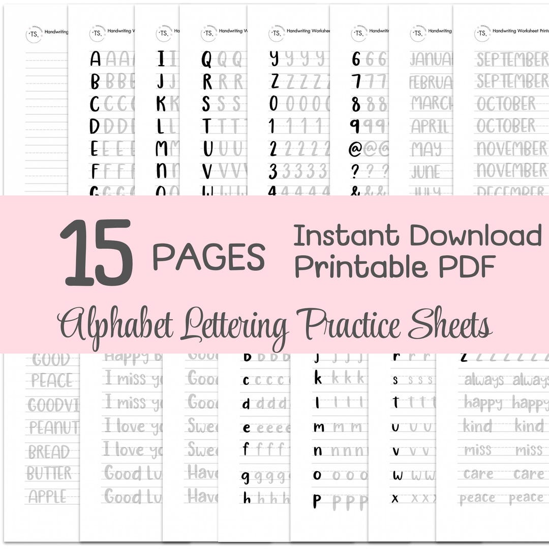 Cute Handwriting Practice Sheet, Neat Handwriting Workbook, Cute Hand ...