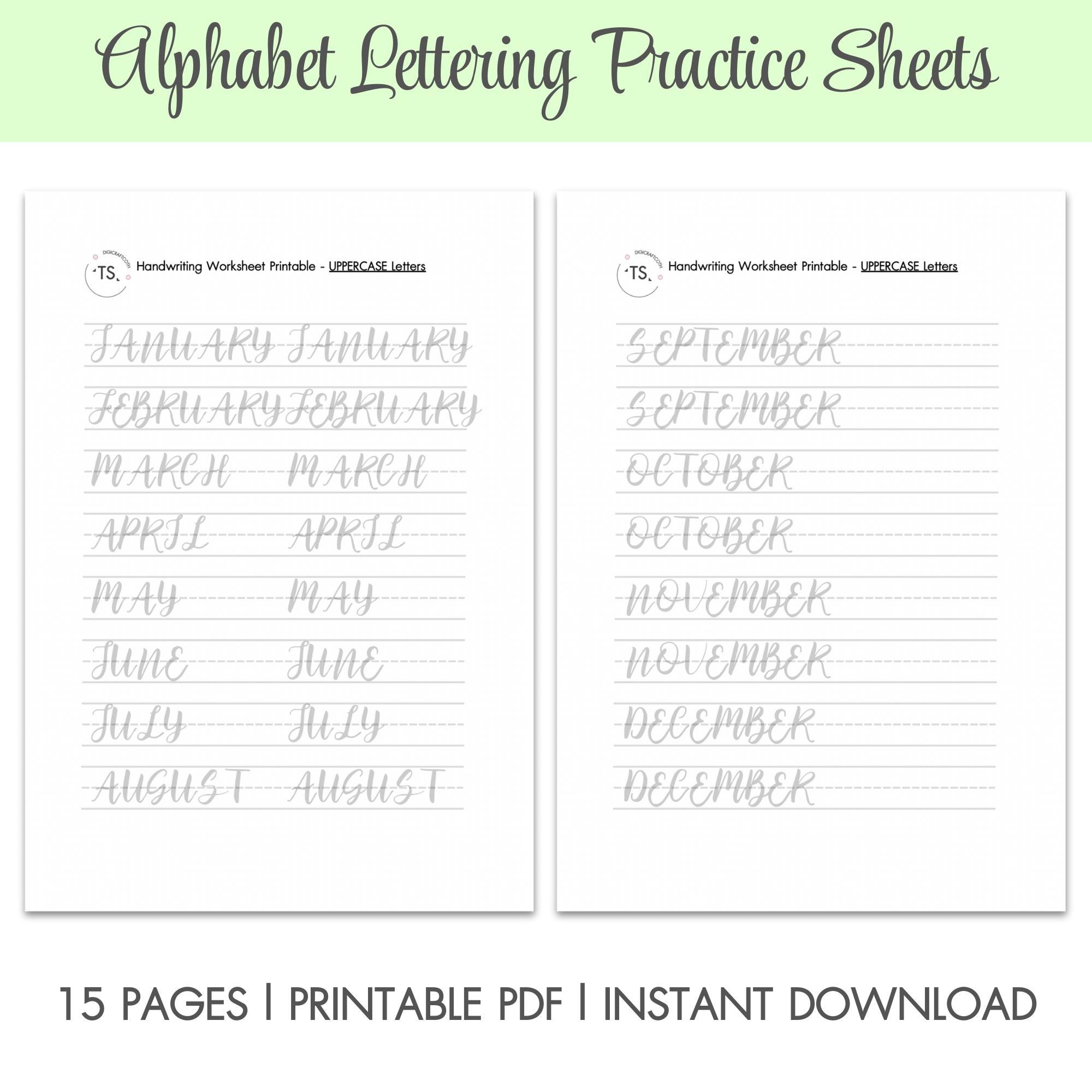 Cute Handwriting Practice Sheet, Neat Handwriting Workbook, Cute Hand ...